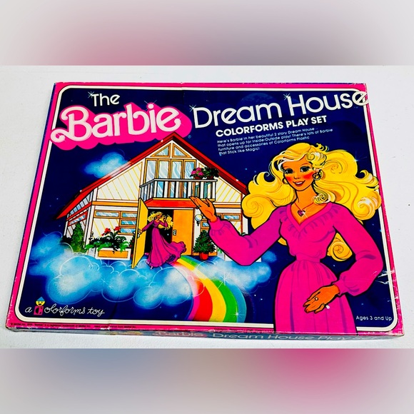 Barbie | Toys | Vintage 979 Barbie Dream House Colorforms Rare Play Set ...